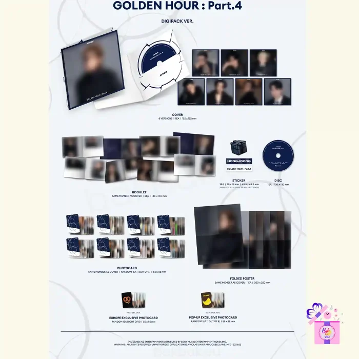 ATEEZ – GOLDEN HOUR : Part.4 (Digipack) – Europe POP-UP Exclusive – Bak ...
