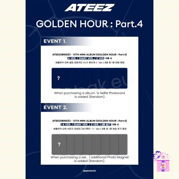 ATEEZ – Golden Hour : Part.4 + Limited Photocards* [13th Mini Album ...